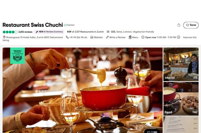 Top 10 best rated Fondue Restaurants in Switzerland – Fondue Villa & Garden